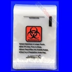 #BSB-100; Biohazard Specimen Transport Bags