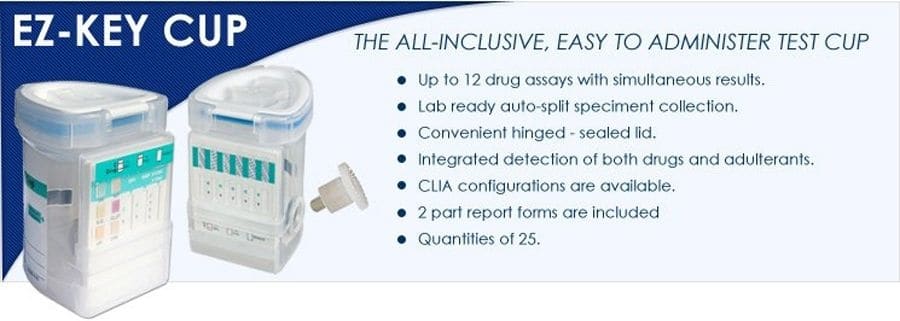 Integrated E-Z Split Key Test Cups